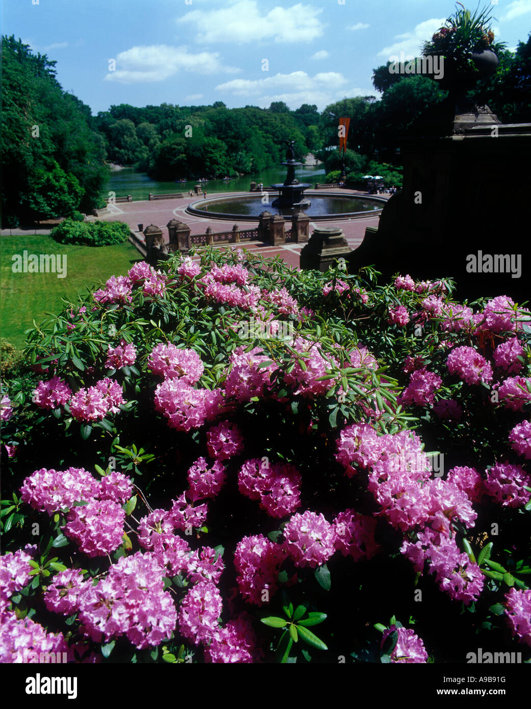 BETHESDA TERRACE (©OLMSTEAD & VAUX 1860) CENTRAL PARK MANHATTAN NEW ...