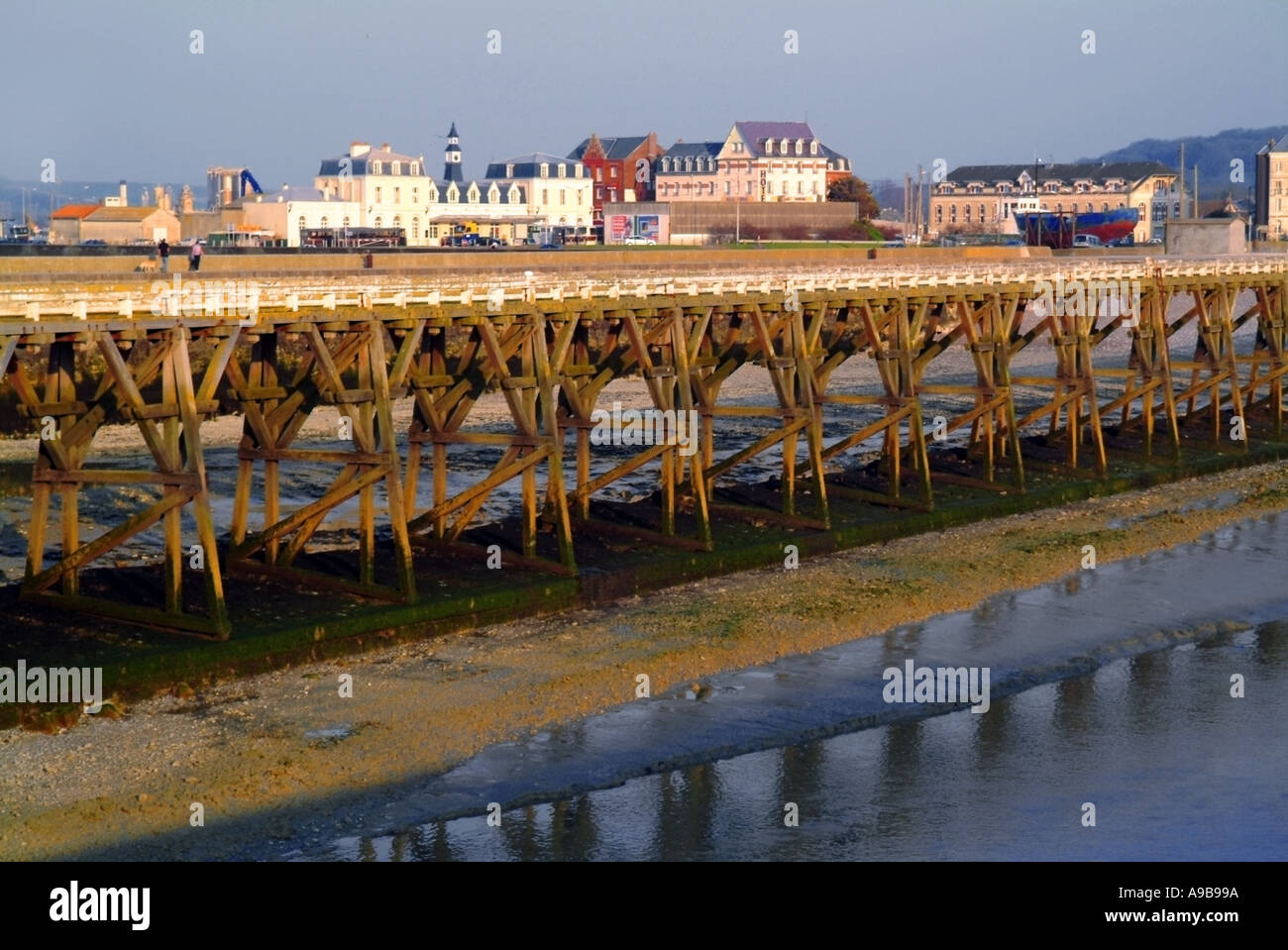 france normandy seine maritime fishing port of le treport at the mouth ...