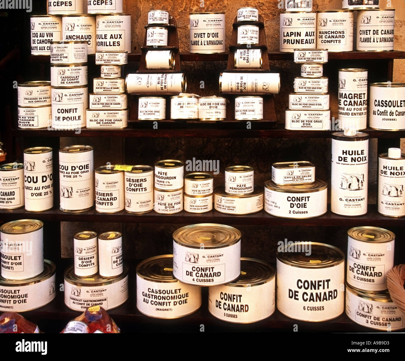 France Aquitaine Dordogne Pate Shop Domme Stock Photo - Alamy