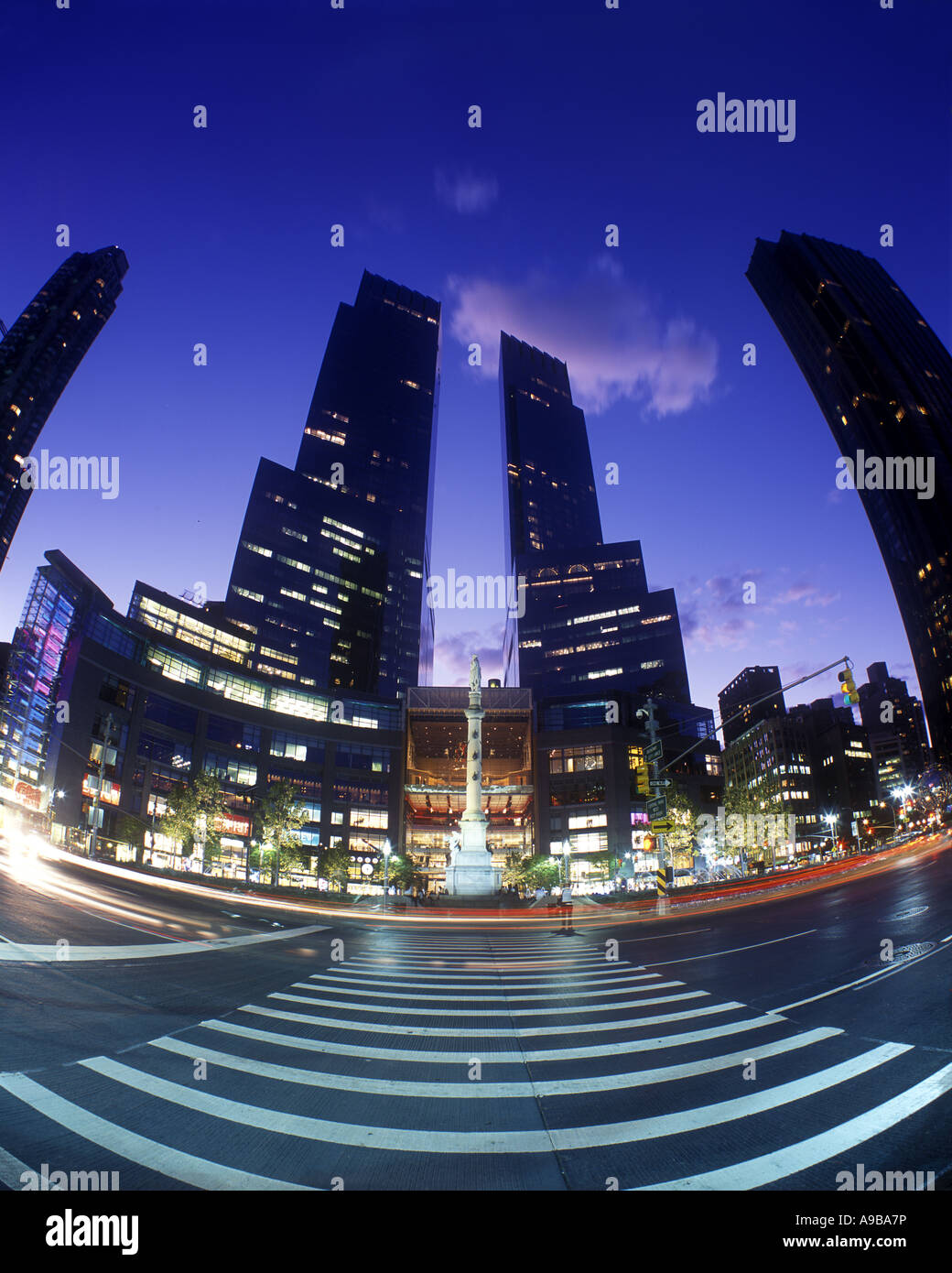 TIME WARNER TOWERS COLUMBUS CIRCLE UPPER WEST SIDE MANHATTAN NEW YORK ...