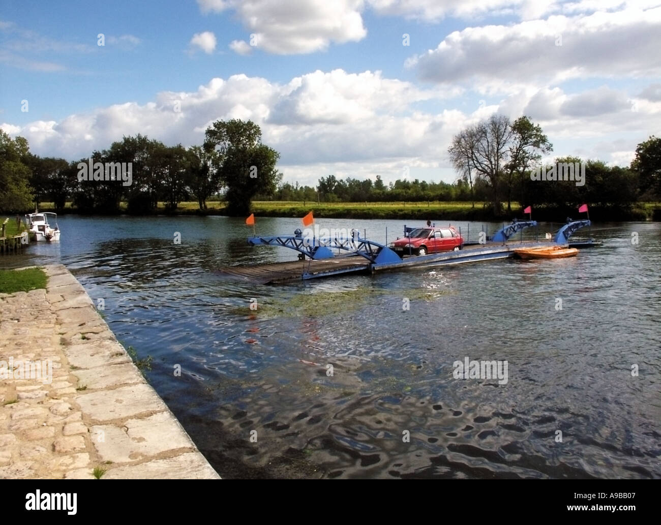 france poitou charentes river charente bacs ferry Stock Photo - Alamy