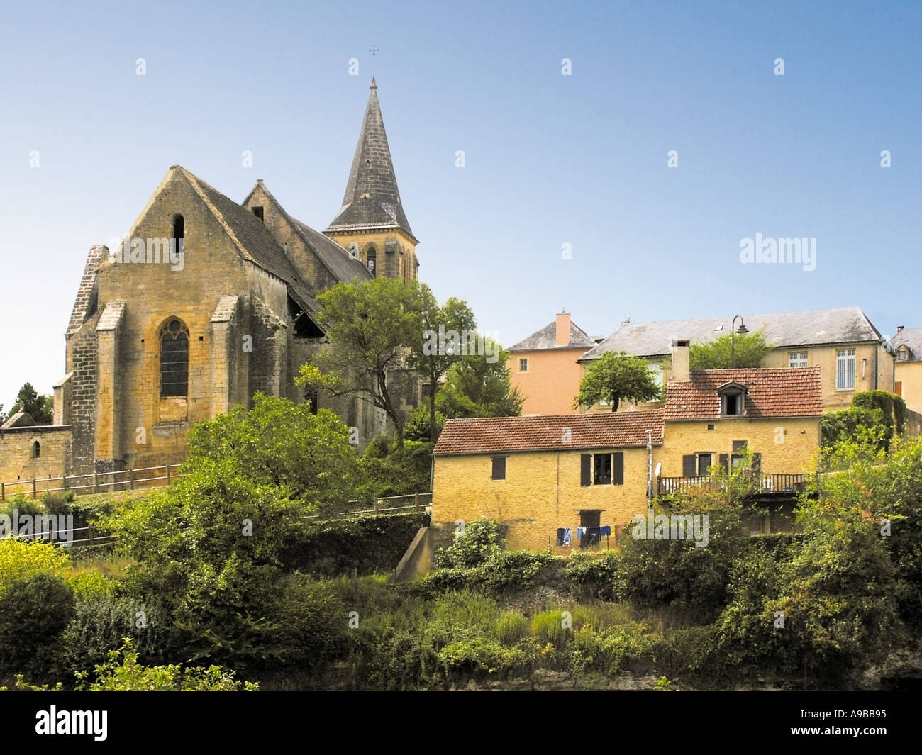 france aquitaine dordogne medieval village of salignac Stock Photo - Alamy