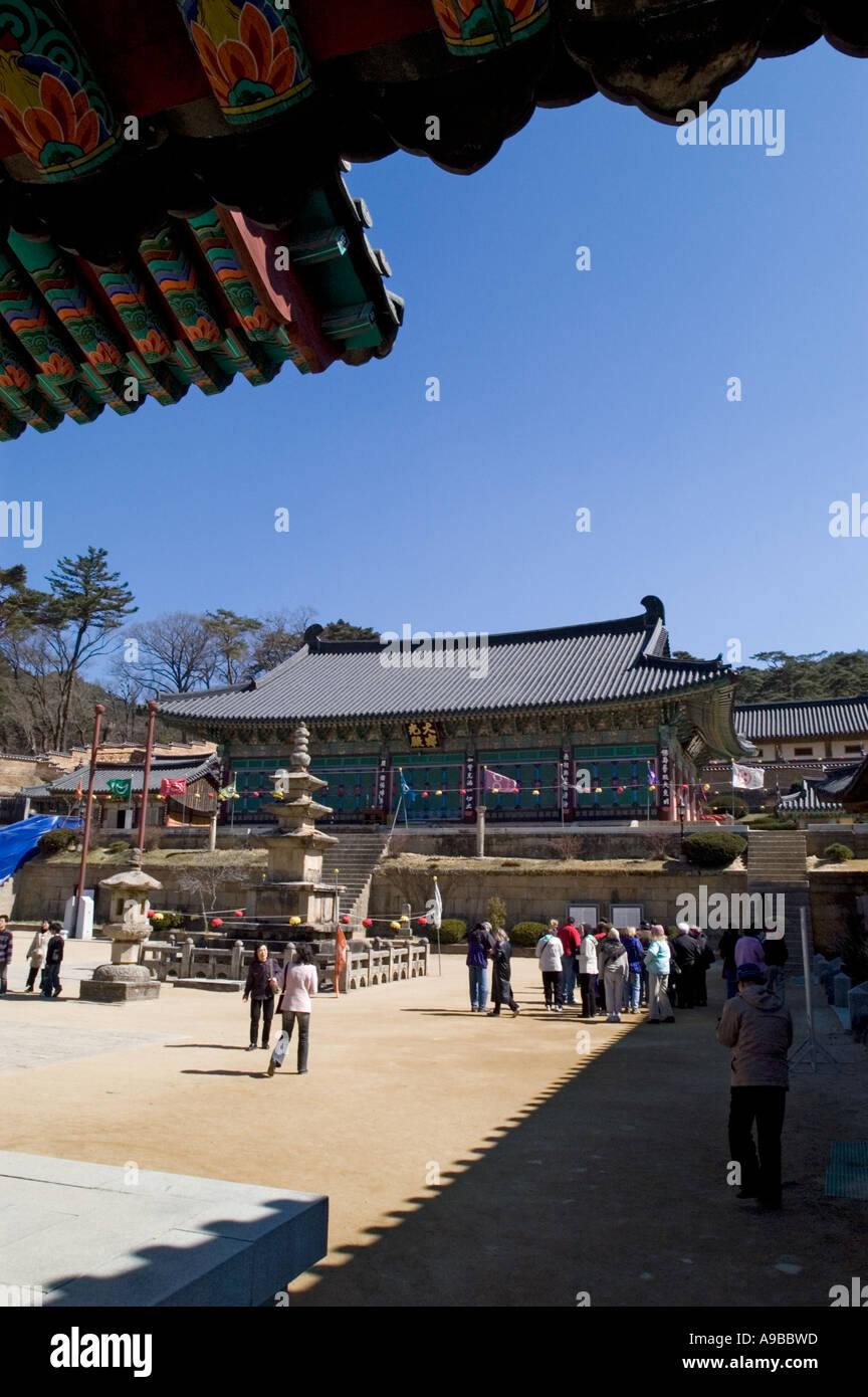 Tourists visiting Haeinsa Temple in South Korea Stock Photo - Alamy