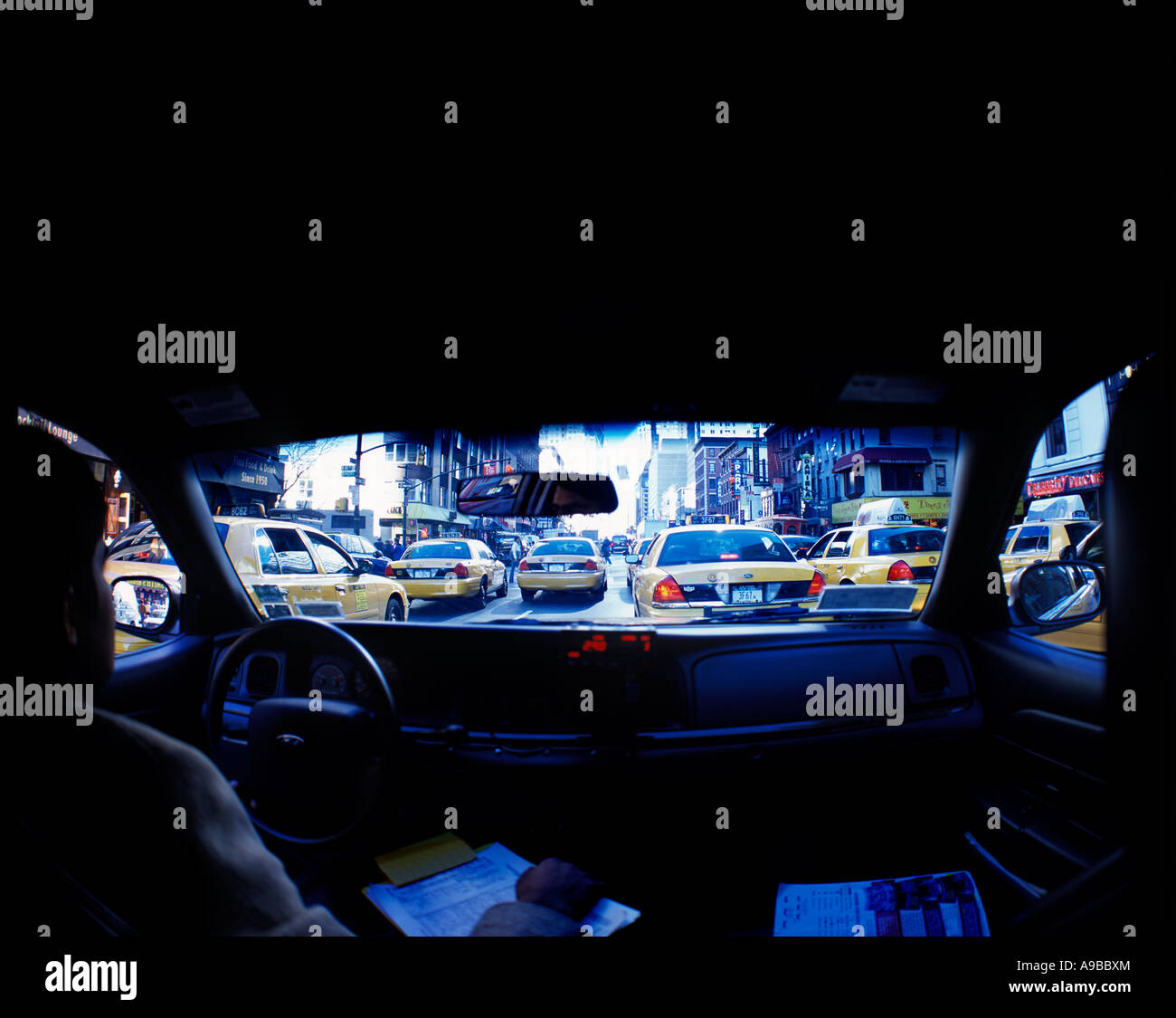 Nyc taxi cab inside hi-res stock photography and images - Alamy