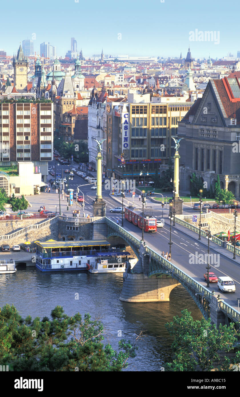Sculpture Prague Bridge Cechuv Stock Photos & Sculpture Prague Bridge ...