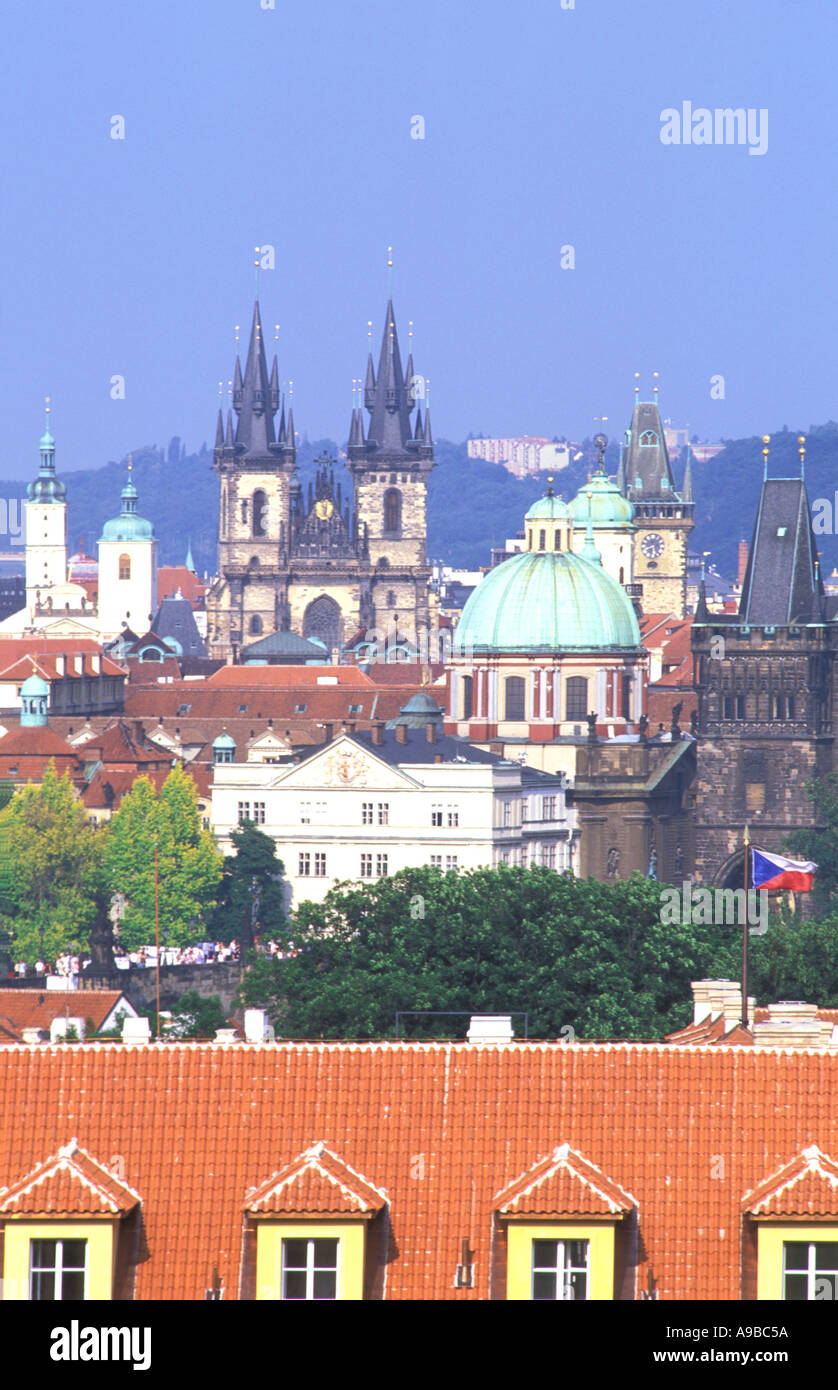 CZECH REPUBLIC PRAGUE CITY OF ONE HUNDRED SPIRES Stock Photo - Alamy
