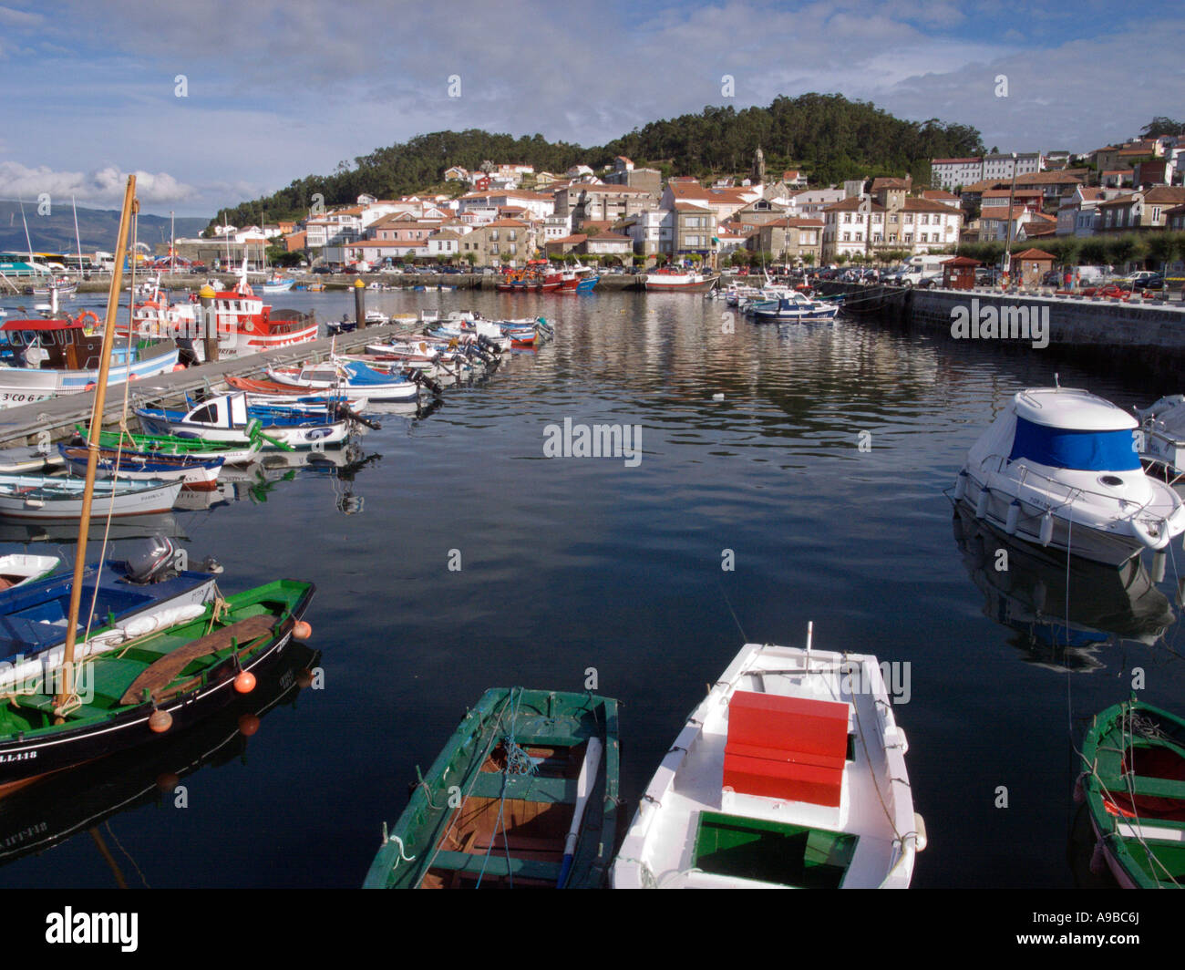 Muros. Galicia.Spain Europe ,an attractive harbour on the Ria de Muros ...