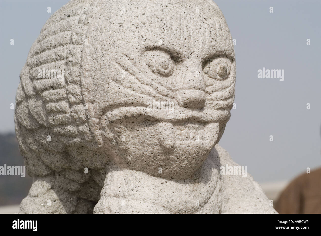 Stone tiger carving at Gyeongbok Palace in Seoul, South Korea Stock ...