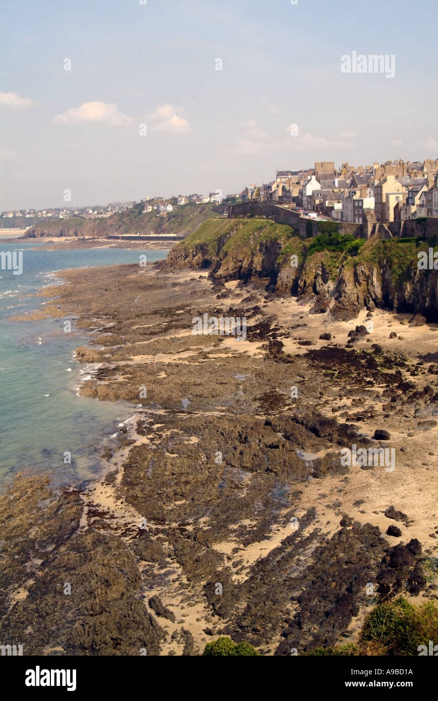 france normandy manche cotentin peninsula granville old walled town ...