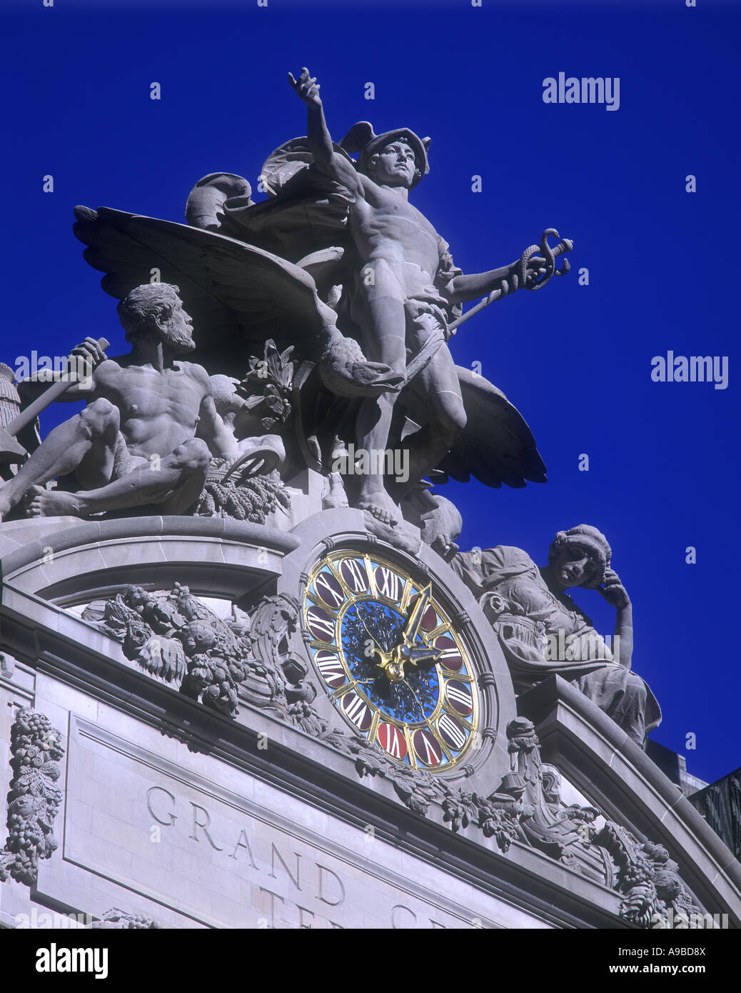 MERCURY STATUE (©JULES COUTAN 1914) CLOCK GRAND CENTRAL TERMINAL FORTY ...