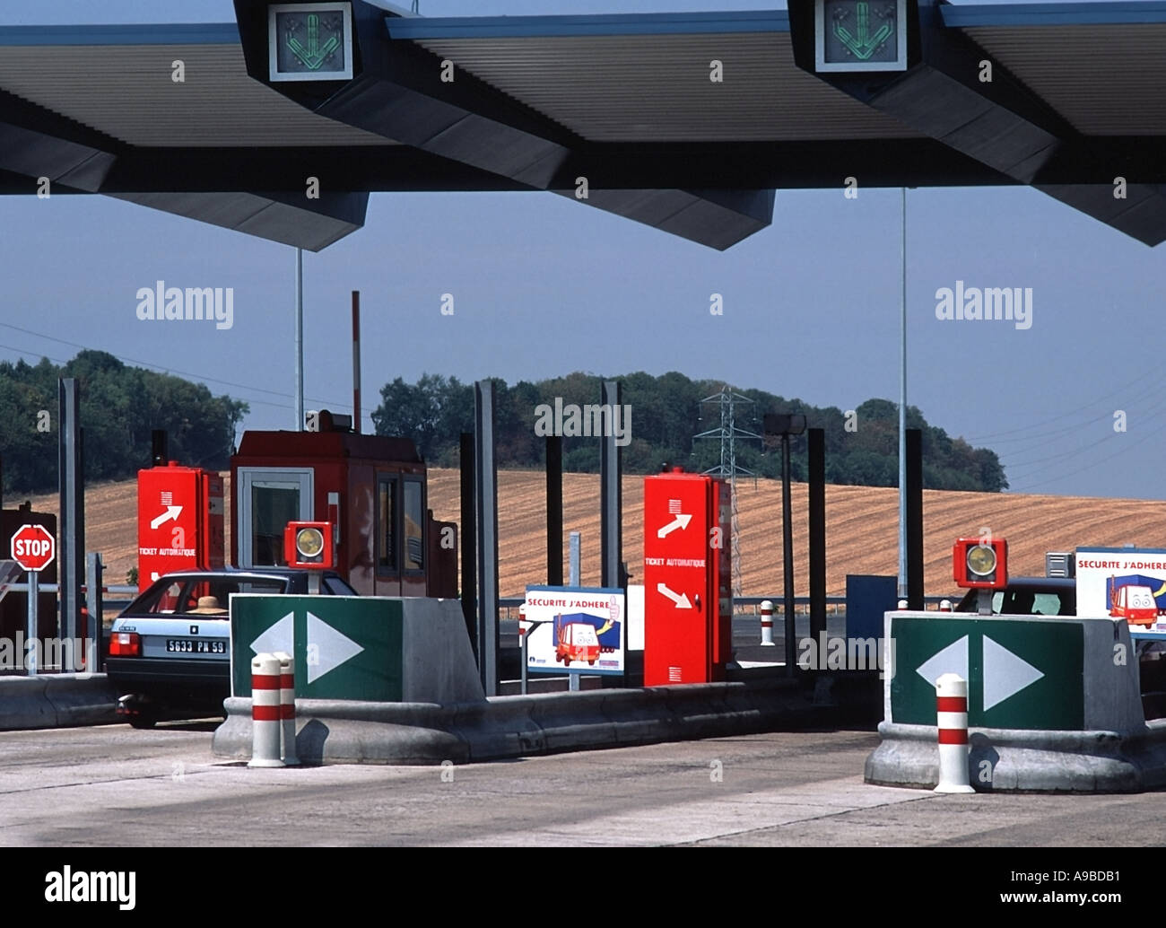 france tollbooth on french motorway Stock Photo - Alamy