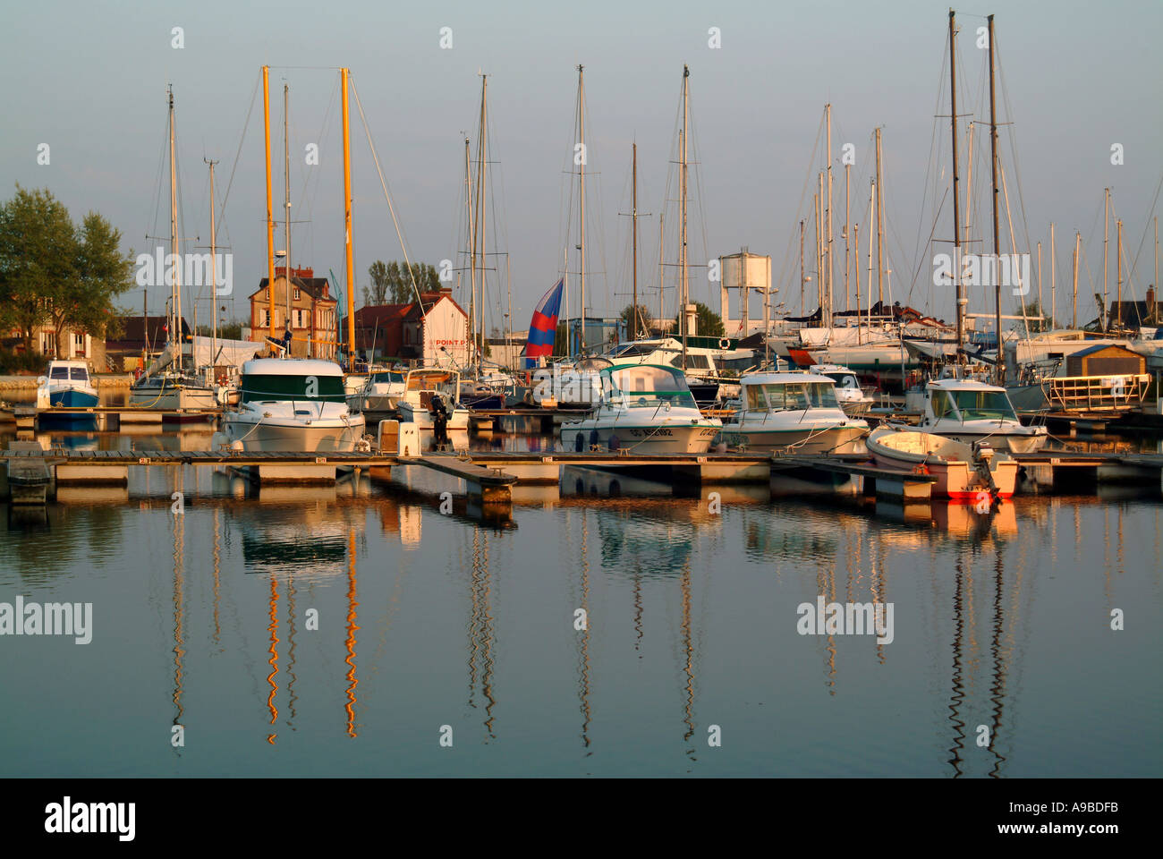 france normandy manche cotentin peninsula carentan harbour port Stock ...