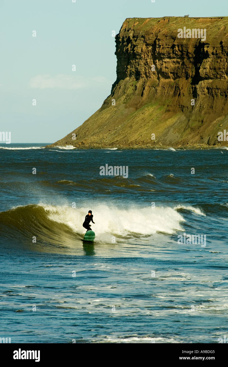 Surfing at Saltburn Stock Photo - Alamy