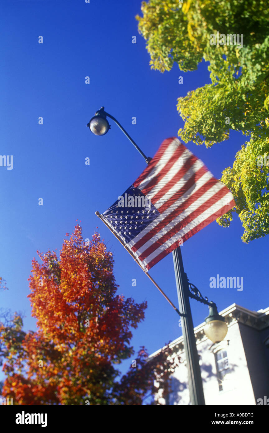 UNITED STATES FLAG FALL FOLIAGE PENNSYLVANIA USA Stock Photo - Alamy