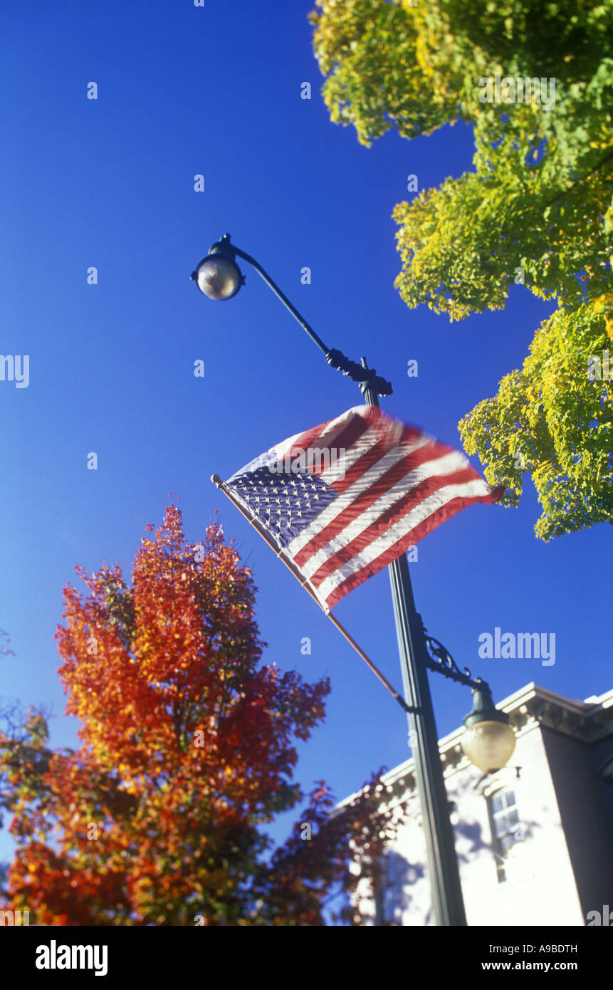 UNITED STATES FLAG FALL FOLIAGE PENNSYLVANIA USA Stock Photo - Alamy