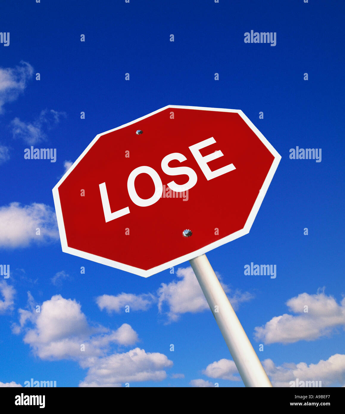 Lose Road sign Conceptual Stock Photo - Alamy