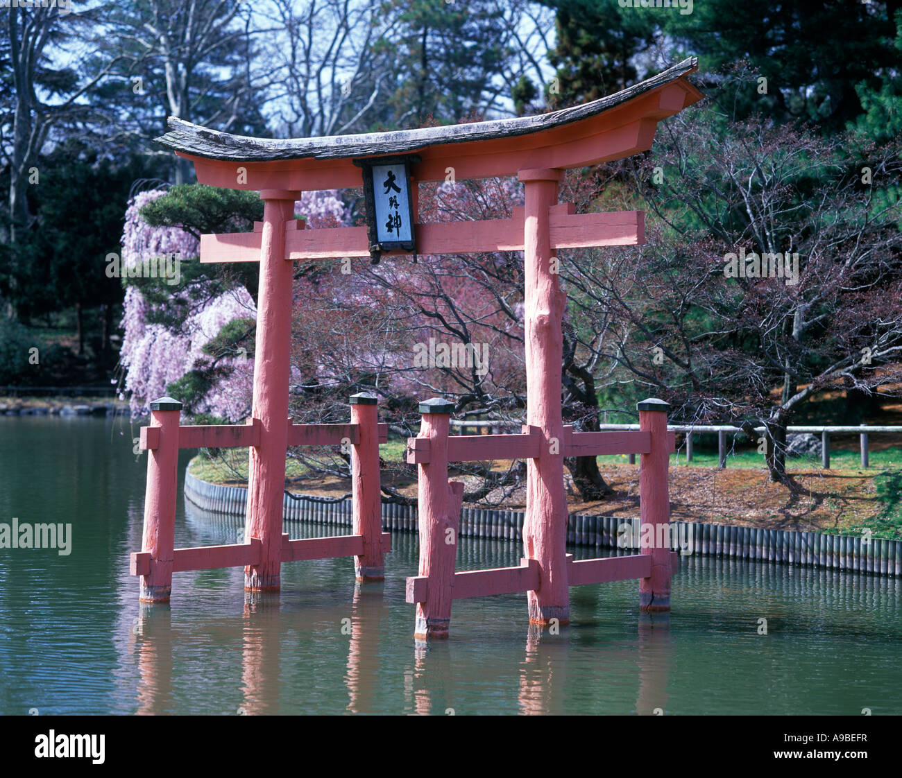 Brooklyn botanical garden japanese hill and pond garden hi-res stock ...
