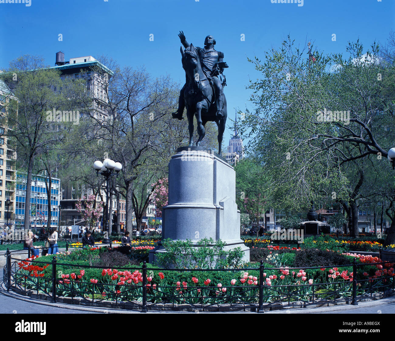 WASHINGTON STATUE UNION SQUARE MANHATTAN NEW YORK CITY USA Stock Photo ...
