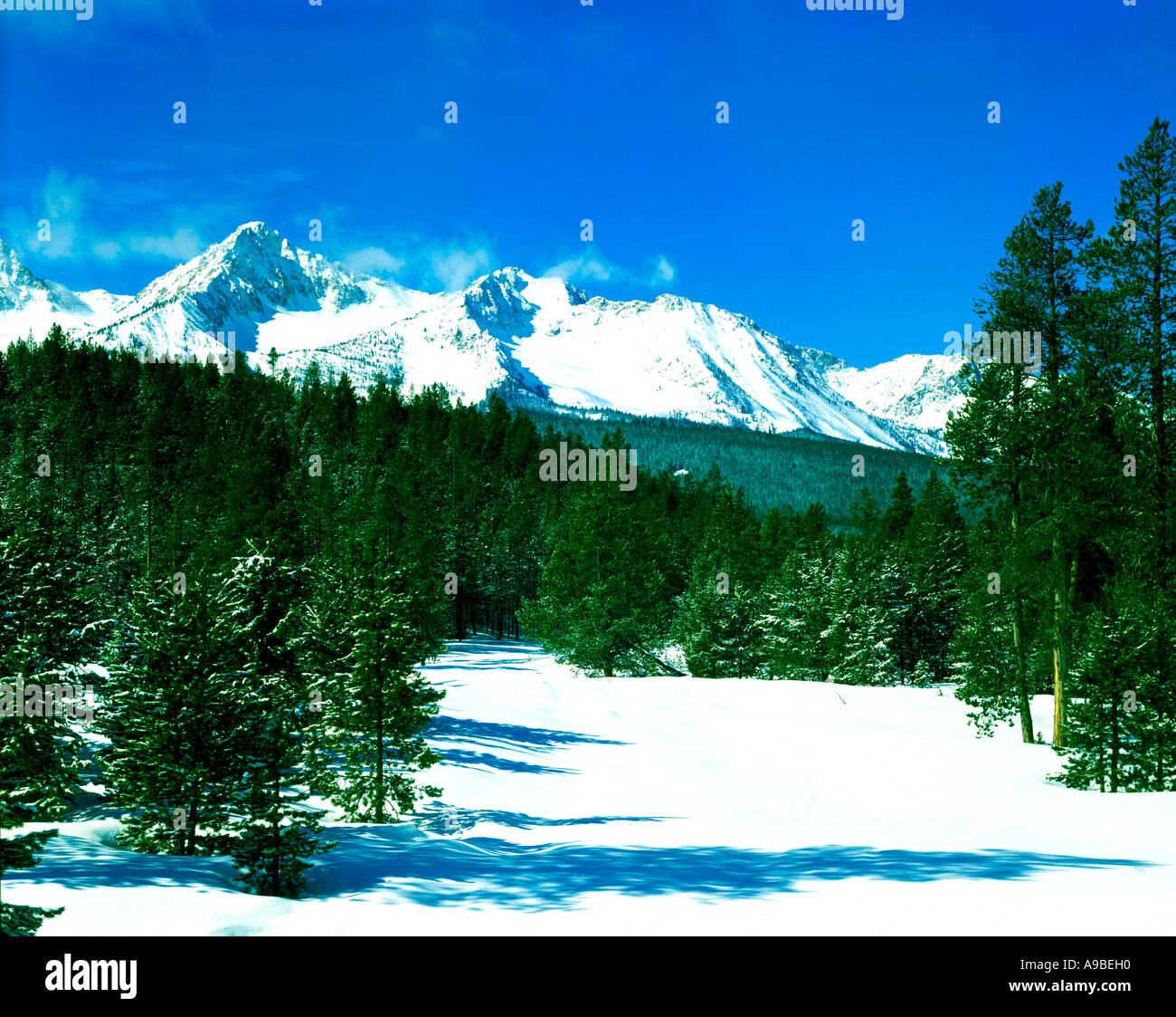 Sawtooth National Recreation Area in Idaho where tall peaks are ...