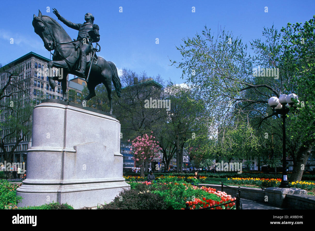 WASHINGTON STATUE UNION SQUARE MANHATTAN NEW YORK CITY USA Stock Photo ...