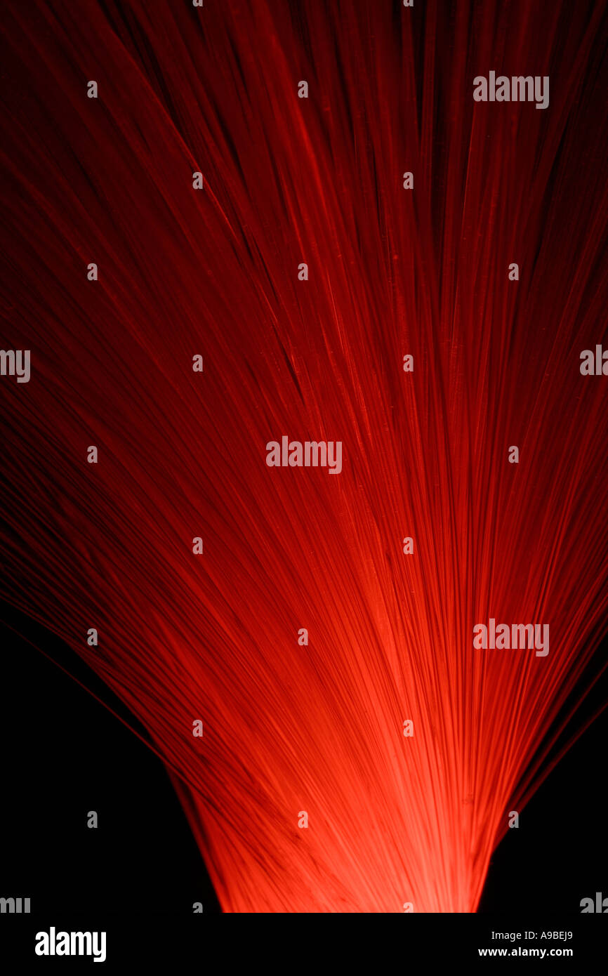 red fibre optic light Stock Photo - Alamy