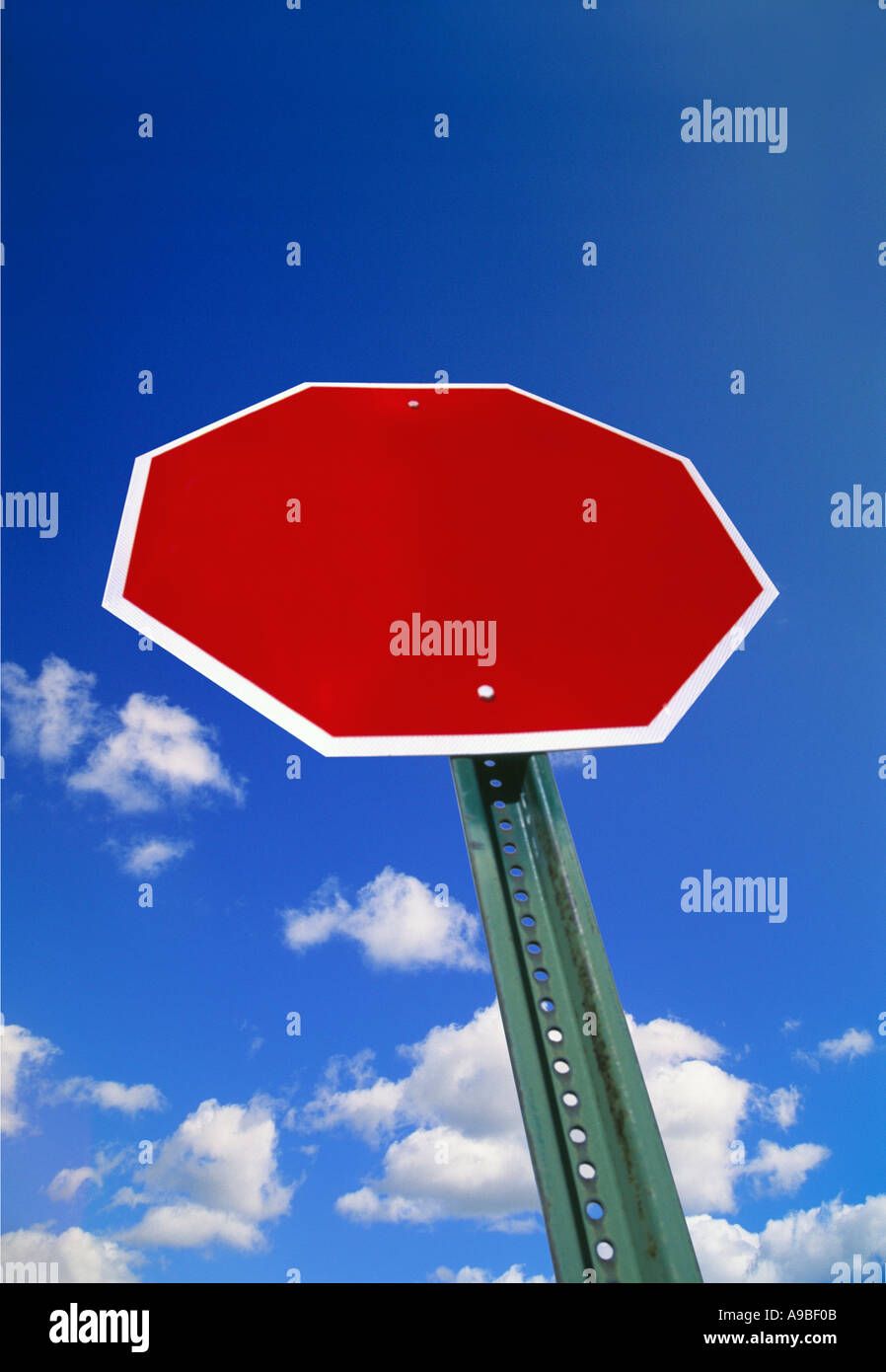 Blank Red Road Sign Stock Photo - Alamy