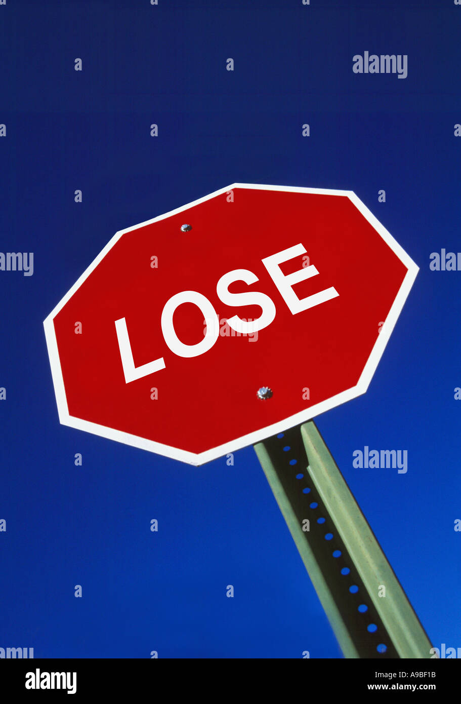 Lose Road sign Conceptual Stock Photo - Alamy