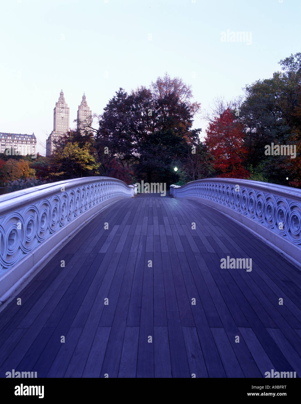 BOW BRIDGE (©CALVERT VAUX 1860) CENTRAL PARK MANHATTAN NEW YORK CITY ...