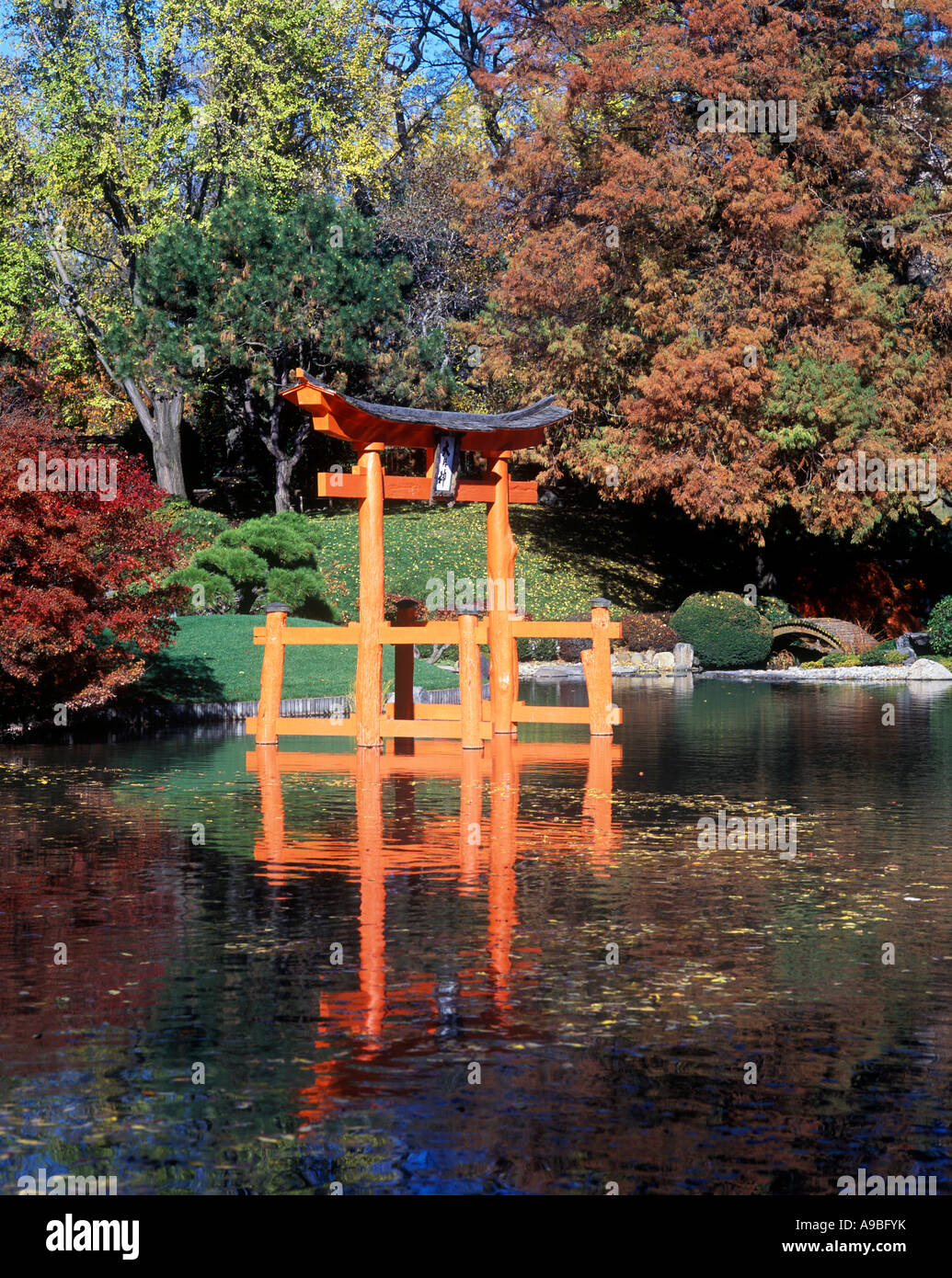 Brooklyn botanical garden japanese hill and pond garden hi-res stock ...