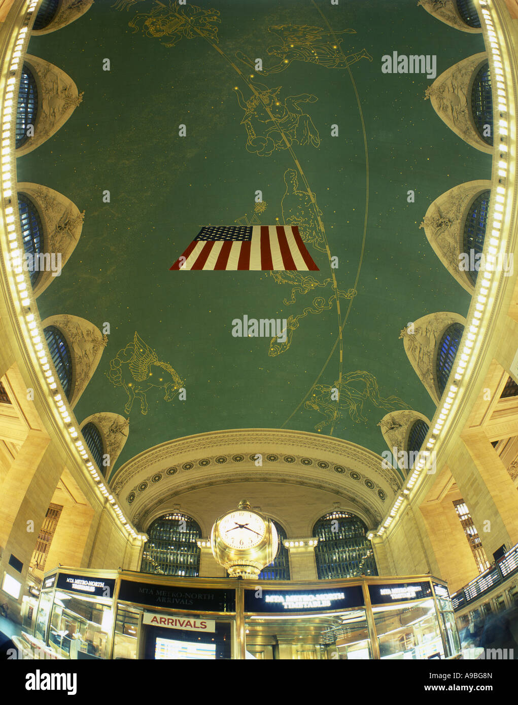 CEILING (©PAUL CESAR HELLEU 1914) MAIN CONCOURSE GRAND CENTRAL TERMINAL ...