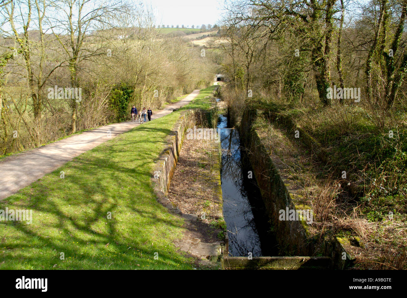 Derelict section of the Crumlin Arm of Monmouthshire and Brecon Canal ...