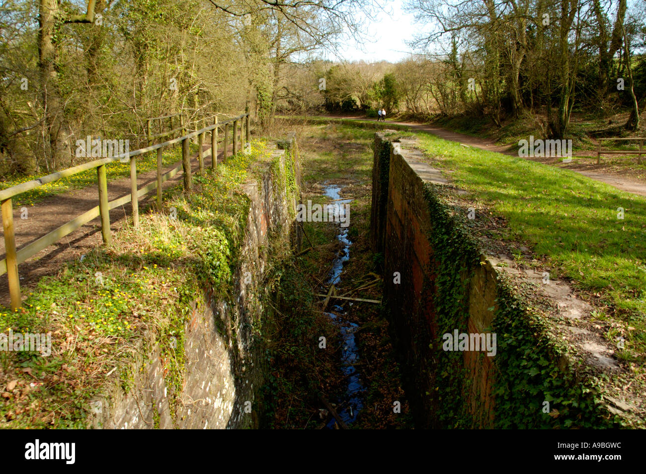 Derelict section of the Crumlin Arm of Monmouthshire and Brecon Canal ...