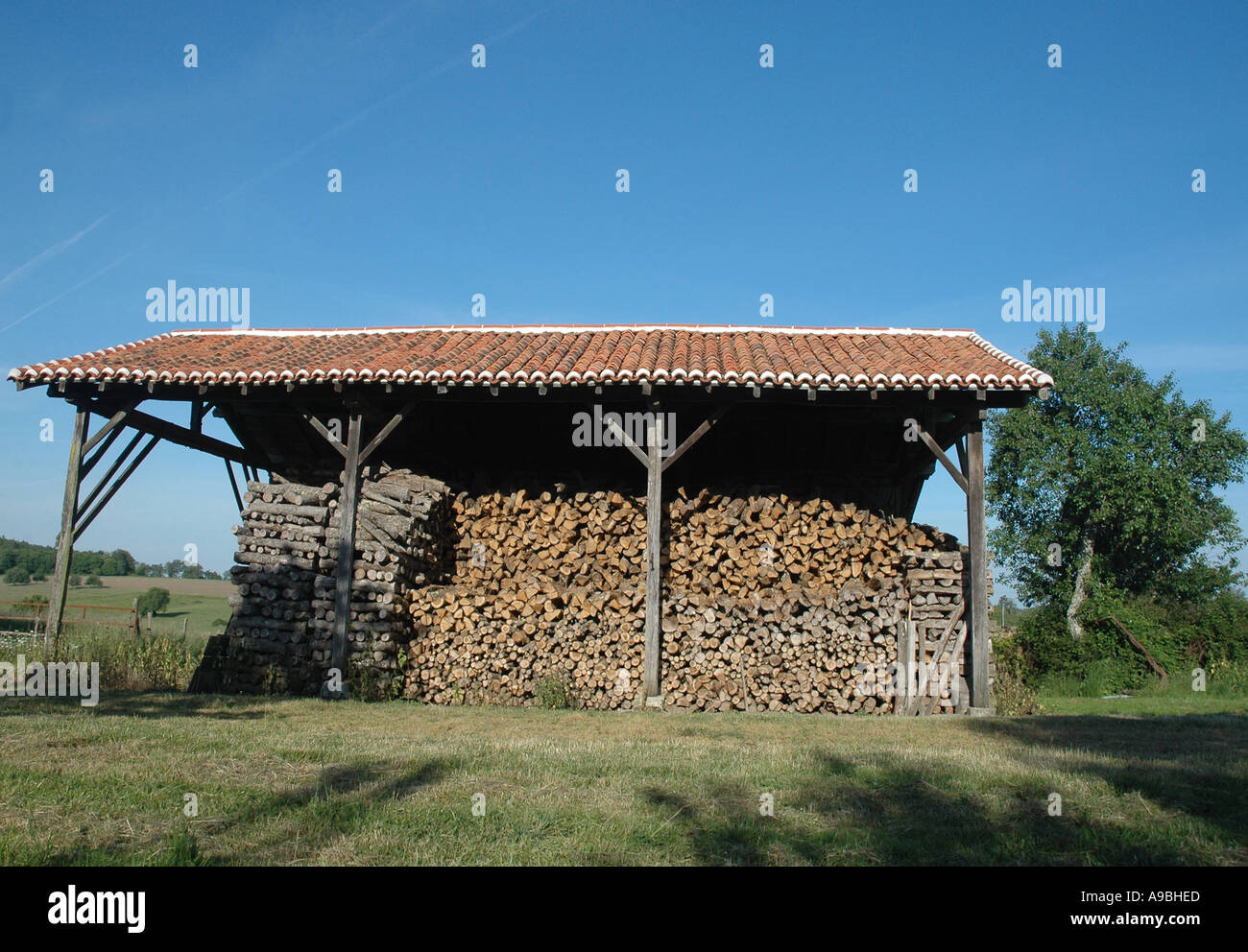 French wood shed Stock Photo - Alamy
