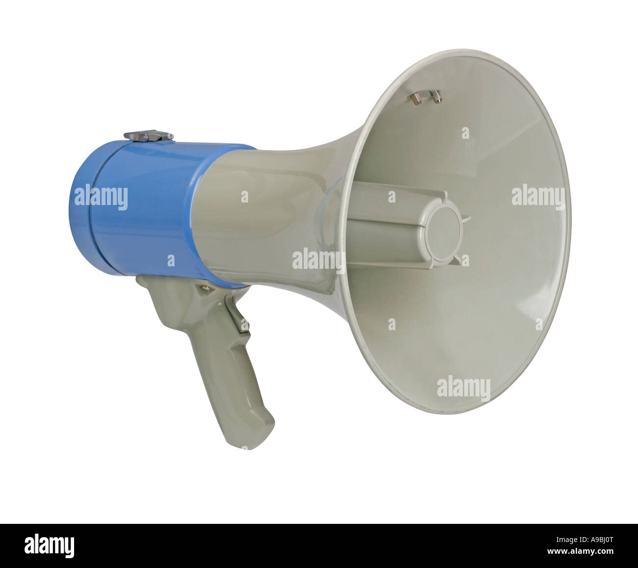 Retro electronic megaphone isolated on white with clipping path ...