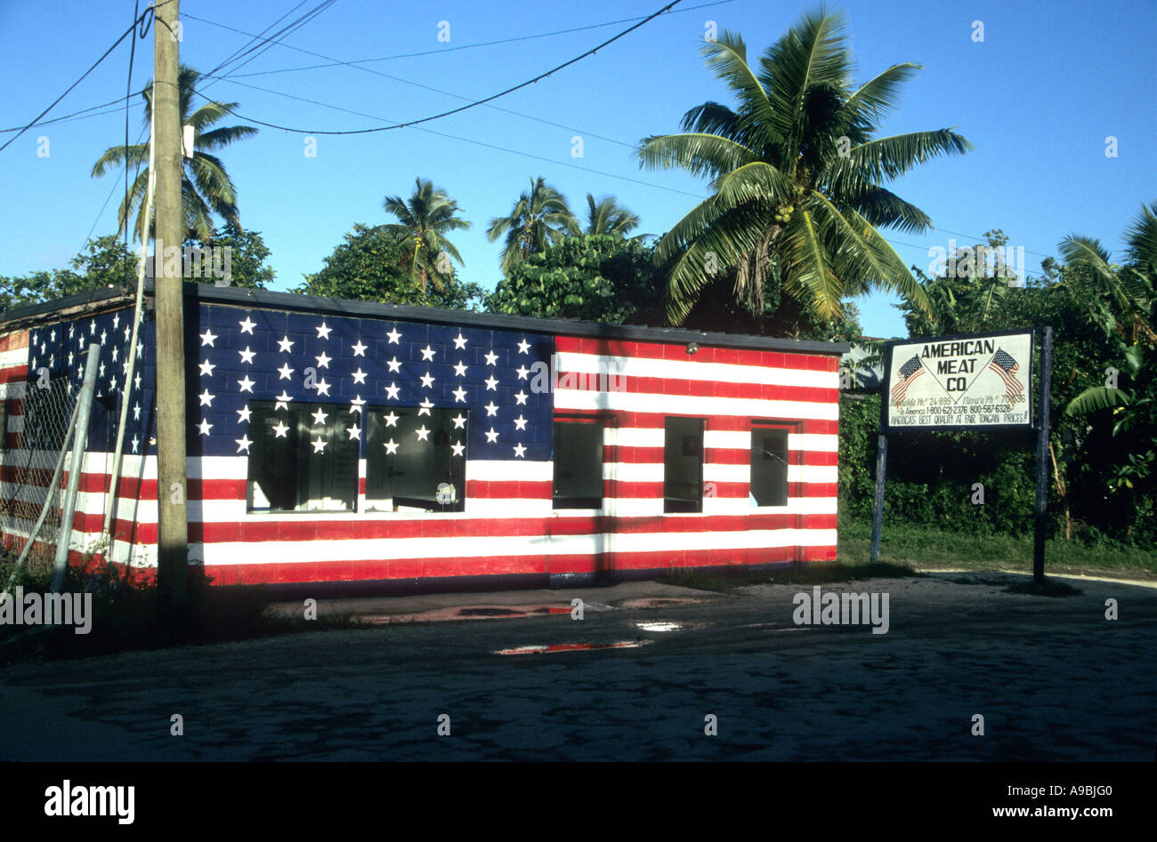 American meat factory in Tonga South Pacific Stock Photo - Alamy