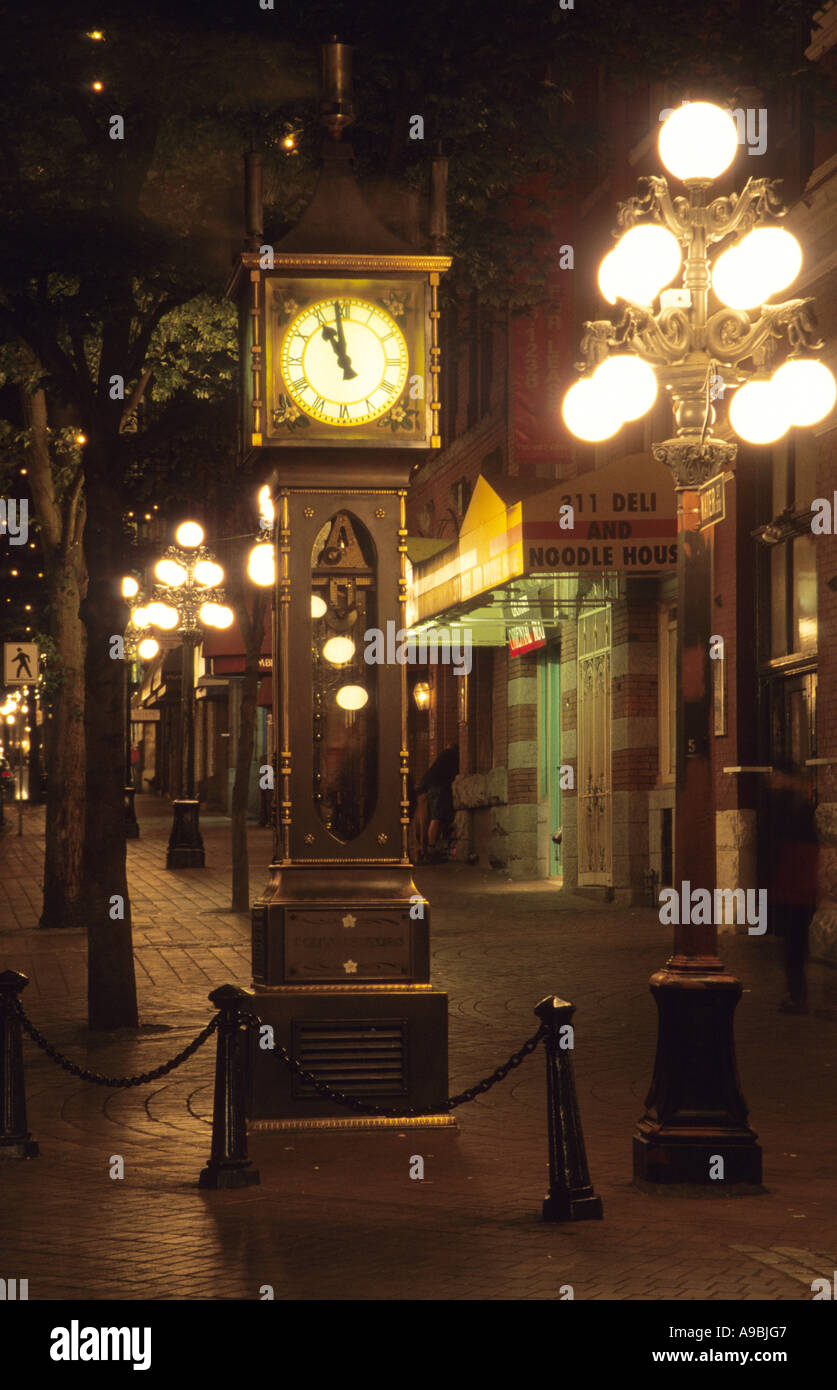 Steam operated clock in the Gas town part of Vancouver Canada Stock ...