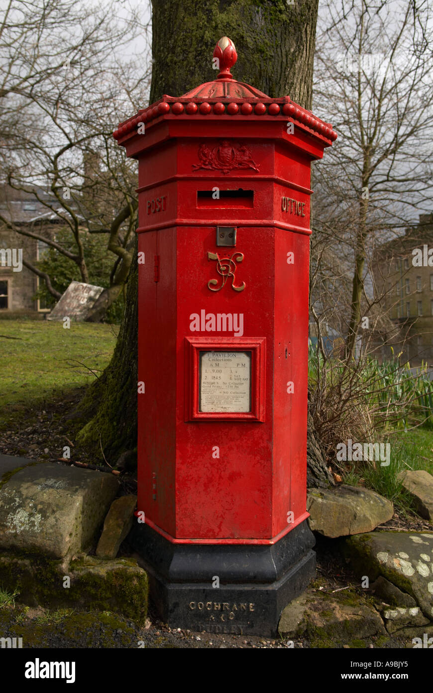 Hexagonal red mail Victorian post box in Buxton Derbyshire "Great ...