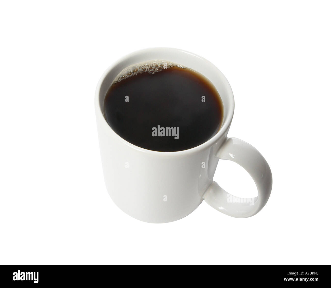 Mug of fresh hot coffee on white background with clipping path Stock ...
