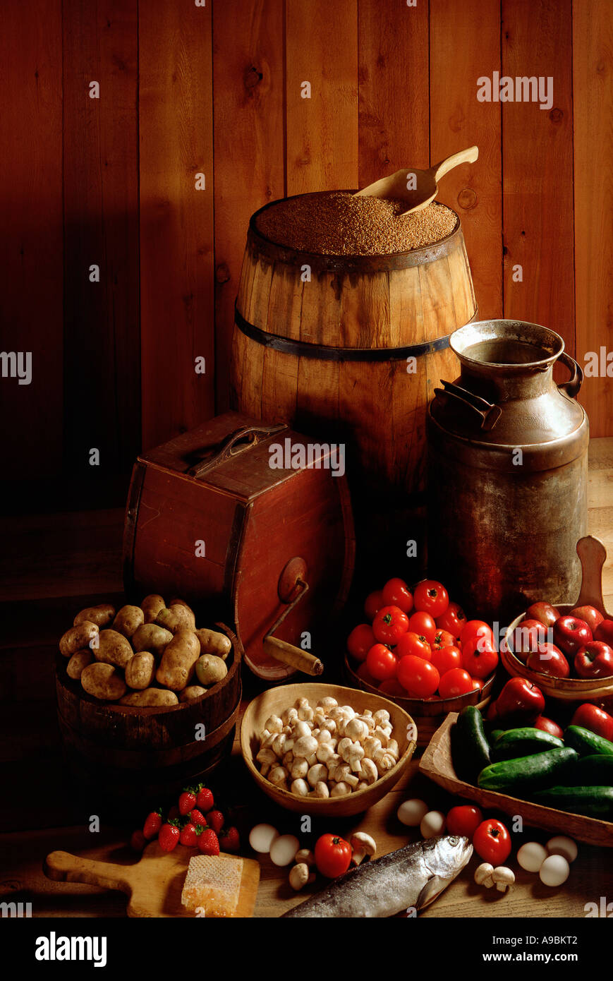 Farm fresh whole foods Stock Photo - Alamy