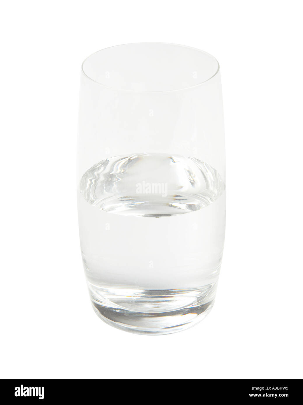 Half filled water glass on white hi-res stock photography and images ...