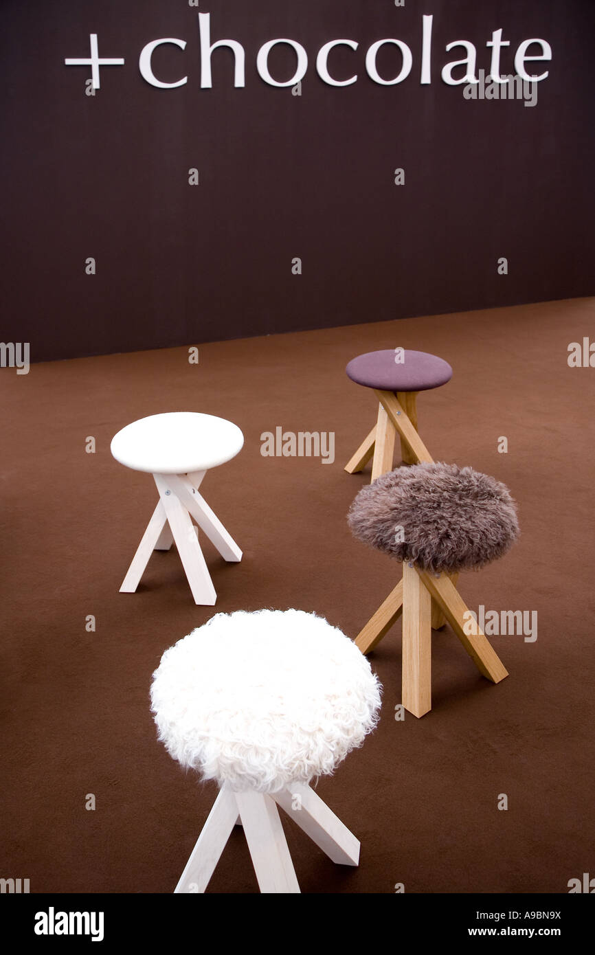 Small designer stools Stock Photo - Alamy