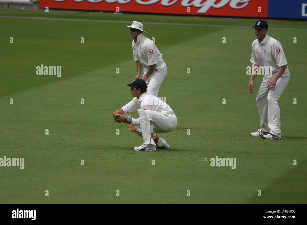 Slip cordon England v Bangladesh 1st Test 26 May Lords 2005 Stock Photo ...