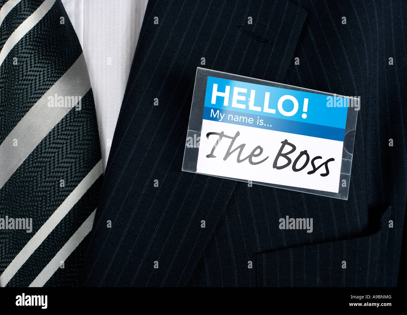 Well dressed businessman claiming to be the boss Stock Photo - Alamy