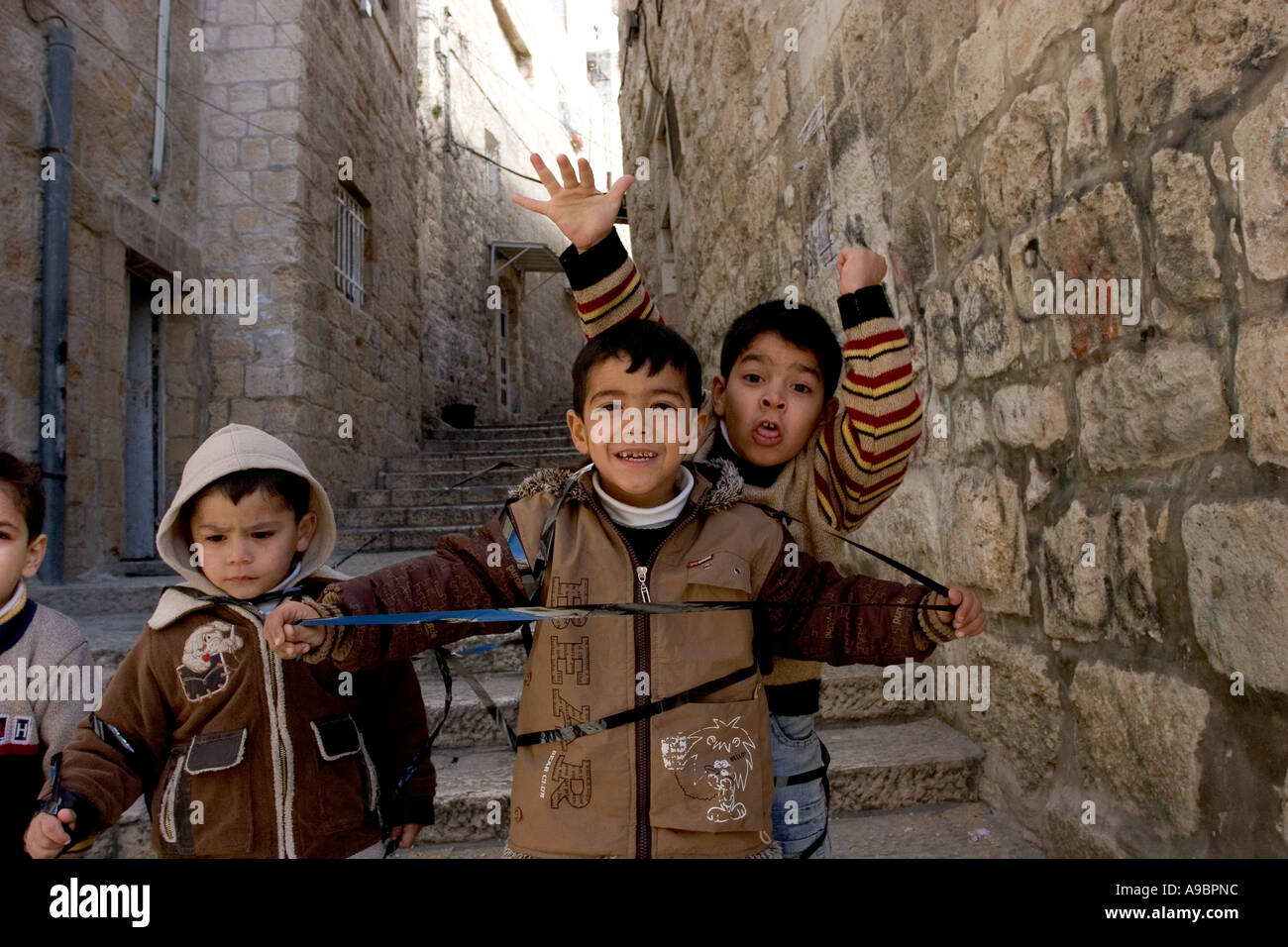 inside the old city of jerusalem israel palestine Stock Photo - Alamy