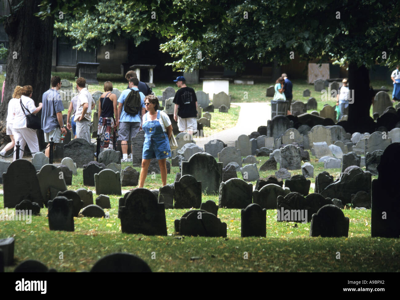Historic Boston Massachusetts graveyard "the Granary Burial Ground ...