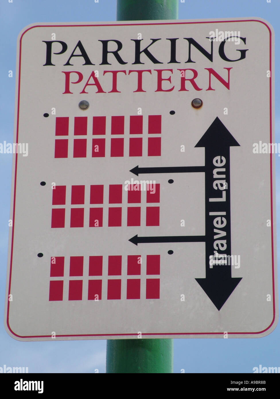 AJD42751, parking sign, Parking Pattern Stock Photo - Alamy