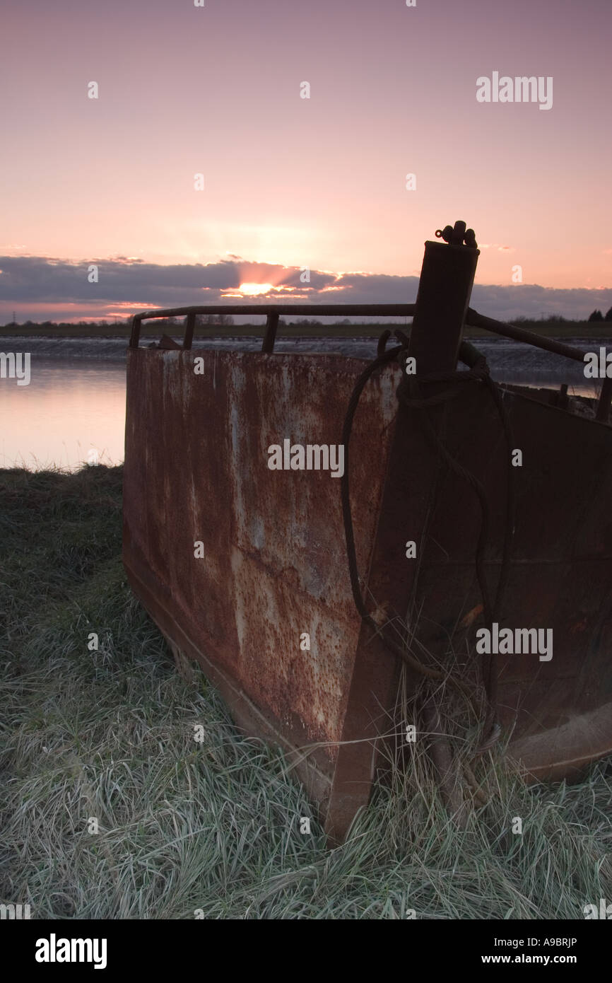 boat on the fens Stock Photo - Alamy