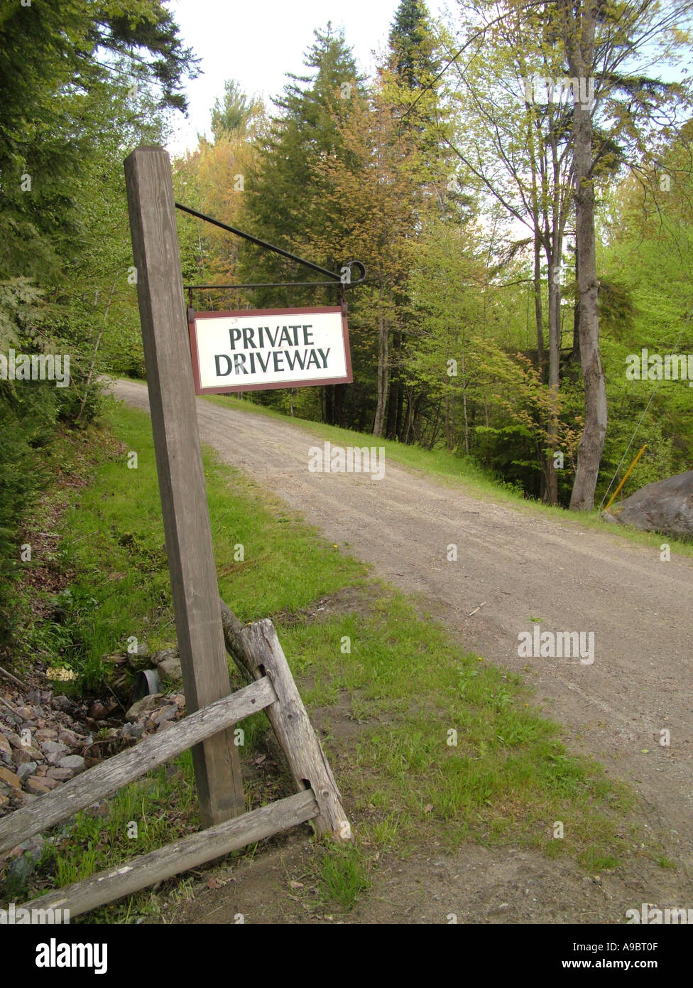 AJD42773, road sign, Private Driveway Stock Photo - Alamy