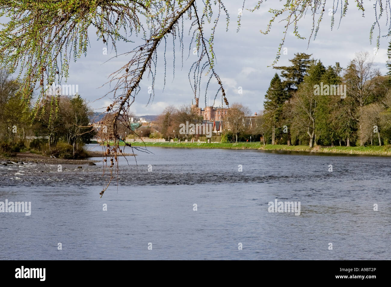 Inverness and River Ness from Ness Islands Stock Photo - Alamy