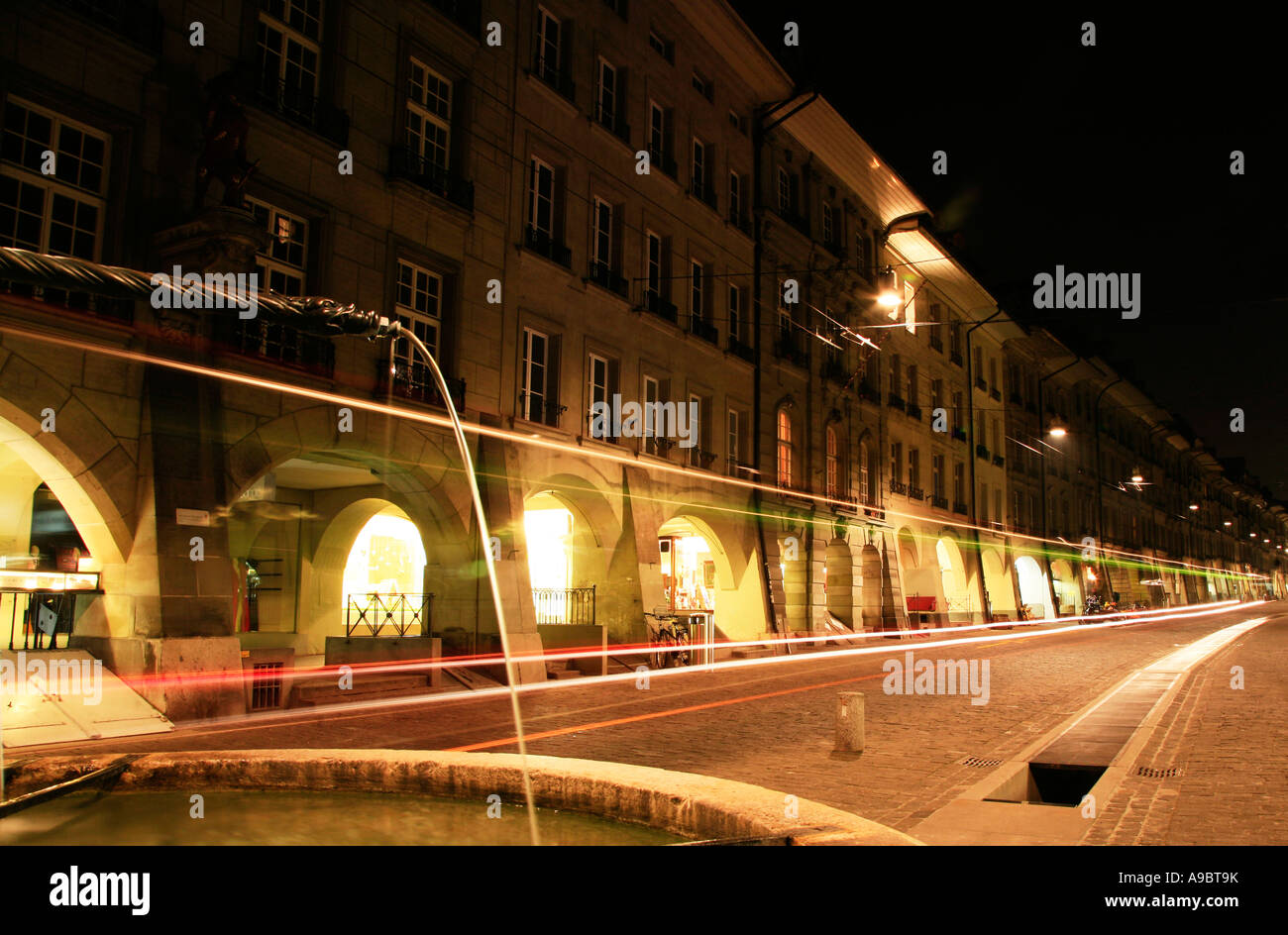 Marktgasse Bern Switzerland at night Stock Photo - Alamy